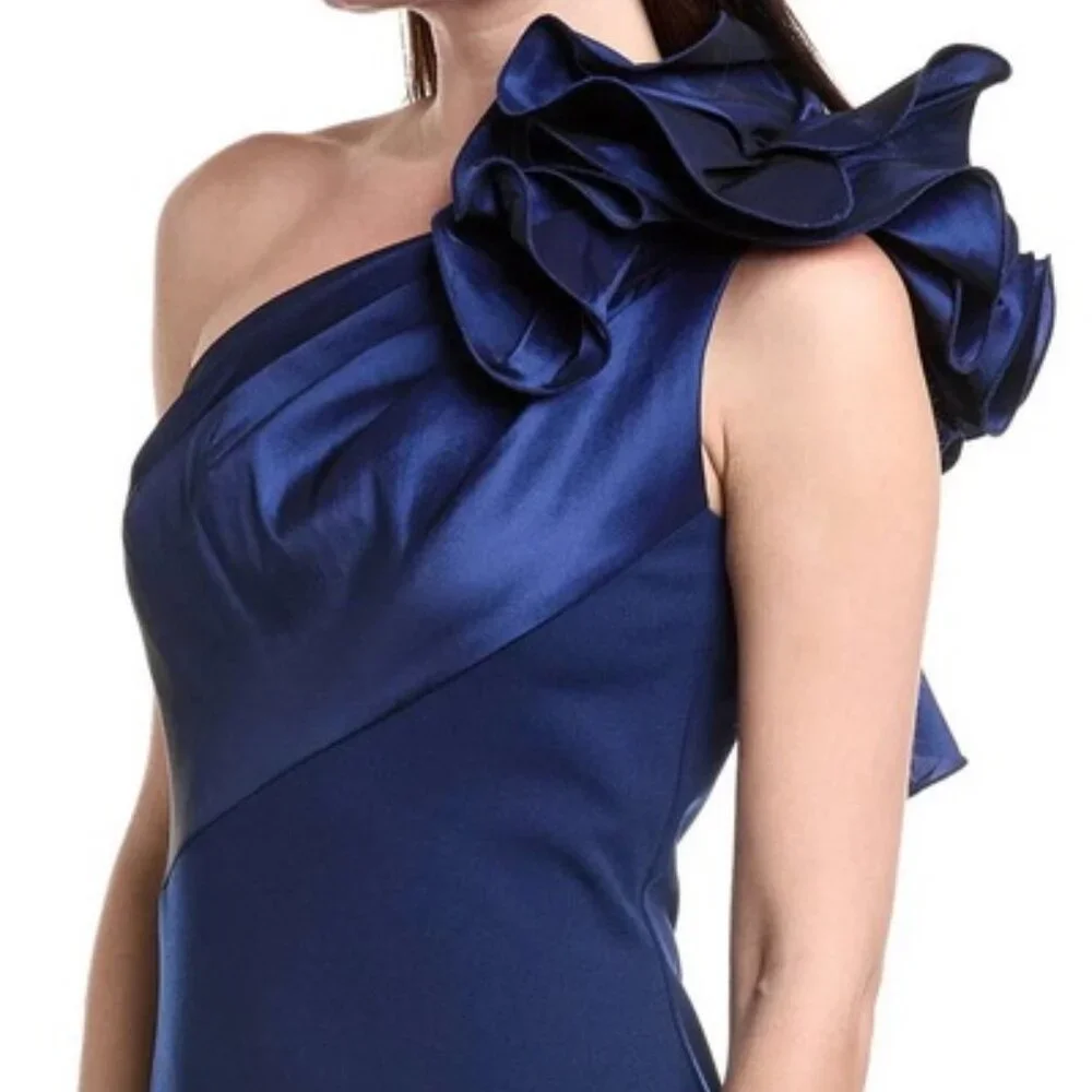 Tadashi Shoji | Dresses | Tadashi Shoji Korra Navy Blue Floral Applique ...